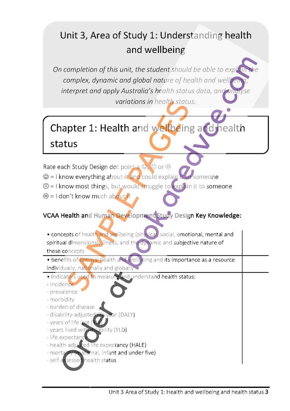 ACED Revision Questions Book - Units 3&4 Health and Human Development ...