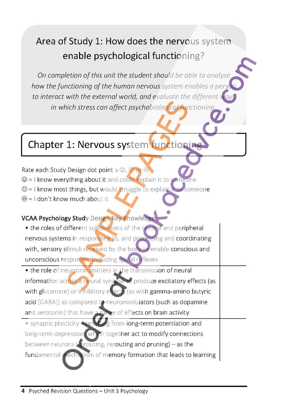 Psyched Revision Questions Book - Unit 3 Psychology Edition 1 – ACED ...